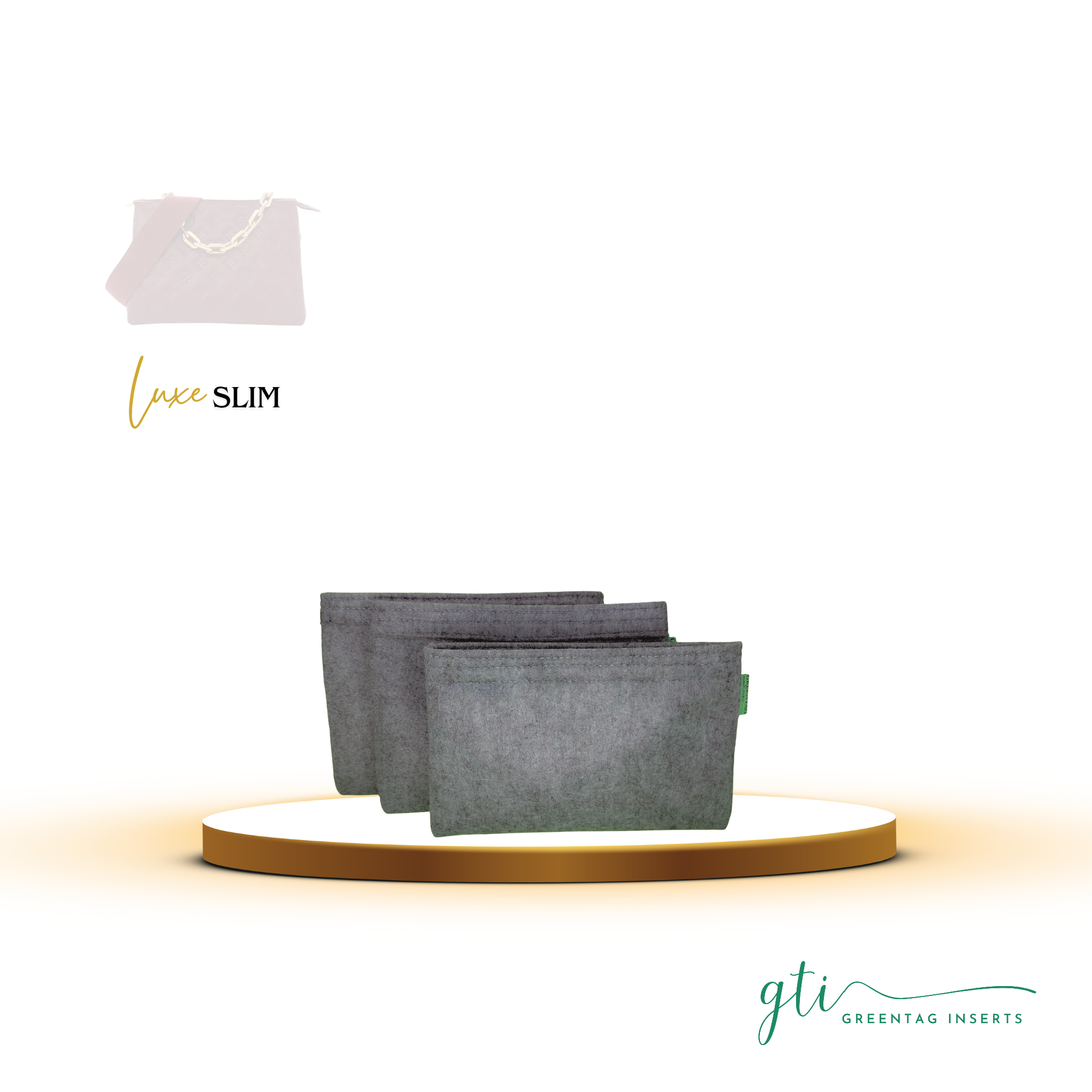 Luxe Slim Felt Insert Organizer for Coussin PM – GreenTag Inserts